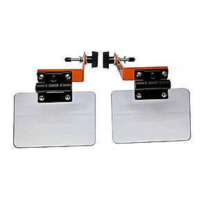 ATS Machine Safety Solutions Large Universal Bench Grinder Eye Shields and Eye Shield Mounting Assembly for 7-inch and Larger Power Bench Grinders, Sold as PAIR, Orange (UGS-2)