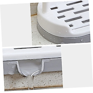 Sink Drying Dual- Dish Organizer Dishcloth for Soap Removable Rack Plastic and Sponge Cloth Brush Rackgrey Rag Storage Kitchen Stands with Countertop Holder Grey