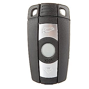 cciyu 1X Replacement Smart Keyless Entry Remote Uncut w/Chip Car Key Fob 3 Buttons Replacement for B MW Series KR55WK49123