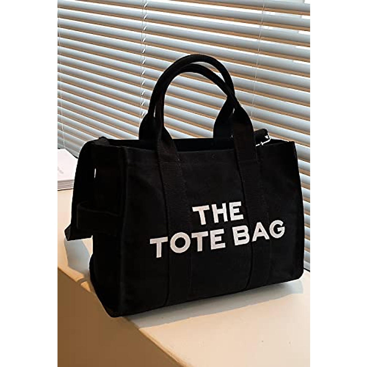 Tote Bag for Women, Travel Canvas Tote Bags for Women, Fashion Crossbody Bags Handbag Bag Casual Large Capacity for Office, Travel, School - BlackBlack