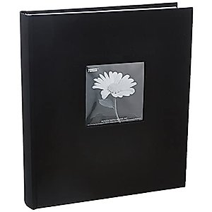 Fabric Frame Cover Photo Album 200 Pockets Hold 5x7 Photos, Deep Black