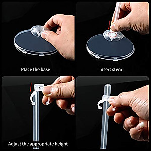 Jetec 15 Pieces Doll Stands Display Holders Doll Stands Doll Mini Display Stand Doll Support Frame Toy Doll Accessories Prop up 11 to 13 Inch Dolls and Action Figures Doll Accessories (Transparent)