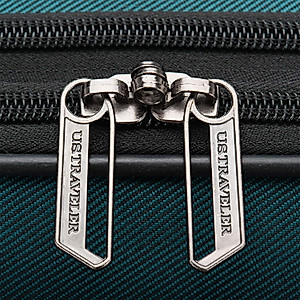 U.S. Traveler Aviron Bay Expandable Softside Spinner Wheels, Teal, 3 Piece Luggage