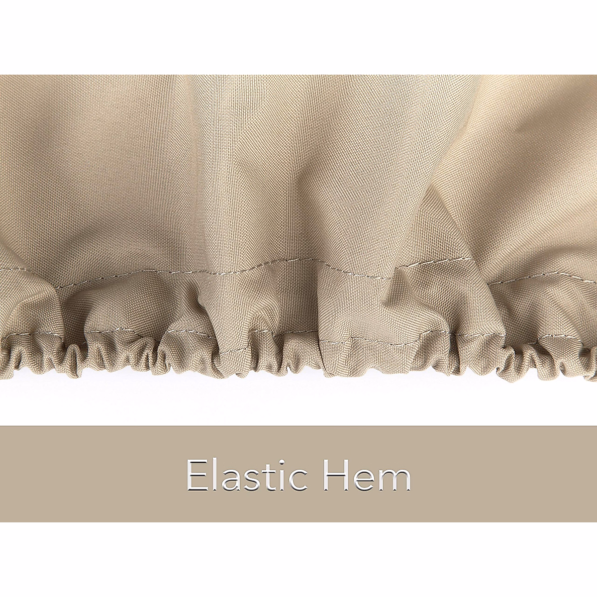 Covermates Rectangular Dining Table Cover - Water-Resistant Polyester, Mesh Ventilation, Patio Table Covers, Full Table 50W x 30D x 25H, Khaki