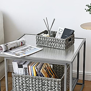 GRANNY SAYS Bundle of 2-Pack Woven Baskets for Storage & 2-Pack Rectangle Wicker Basket