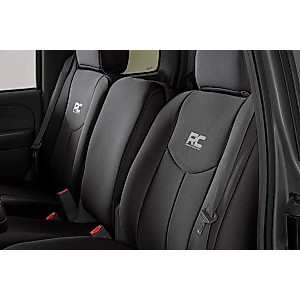 Rough Country Front Neoprene Seat Covers for Chevy/GMC 1500 (1999-2006) - UV & Water Resistant Silverado Seat Covers, Foam Padded Seat Covers for Trucks - Front Truck Seat Covers