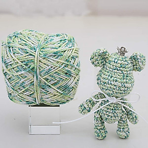 Light Blue Sparkle Yarn Knitting Crochet Yarn Sparkle Flash Metallic Yarn Art Yarn Fantasy Yarn Shining Yarn Glitter Yarn Accessory Yarn for Sweater Scarf 100g