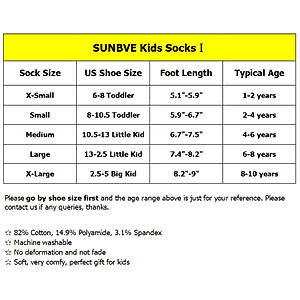 SUNBVE 10 Pairs Pack Toddler Little Girls Fun Cotton Ankle Socks