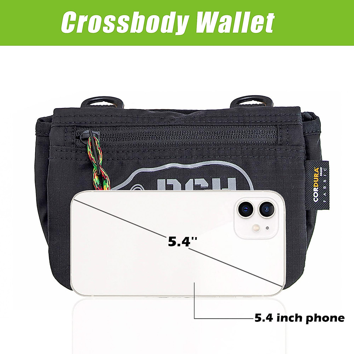 Rough Enough Small Black Crossbody Purse Cellphone Wallet Insert for Womens Teen Girls Travel