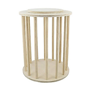 Rural365 Rabbit Hay Feeder Rack for Small Animals, 7.6in Round - Bunny Feeder, Guinea Pig Food Bowl, Chinchilla Hay Bin