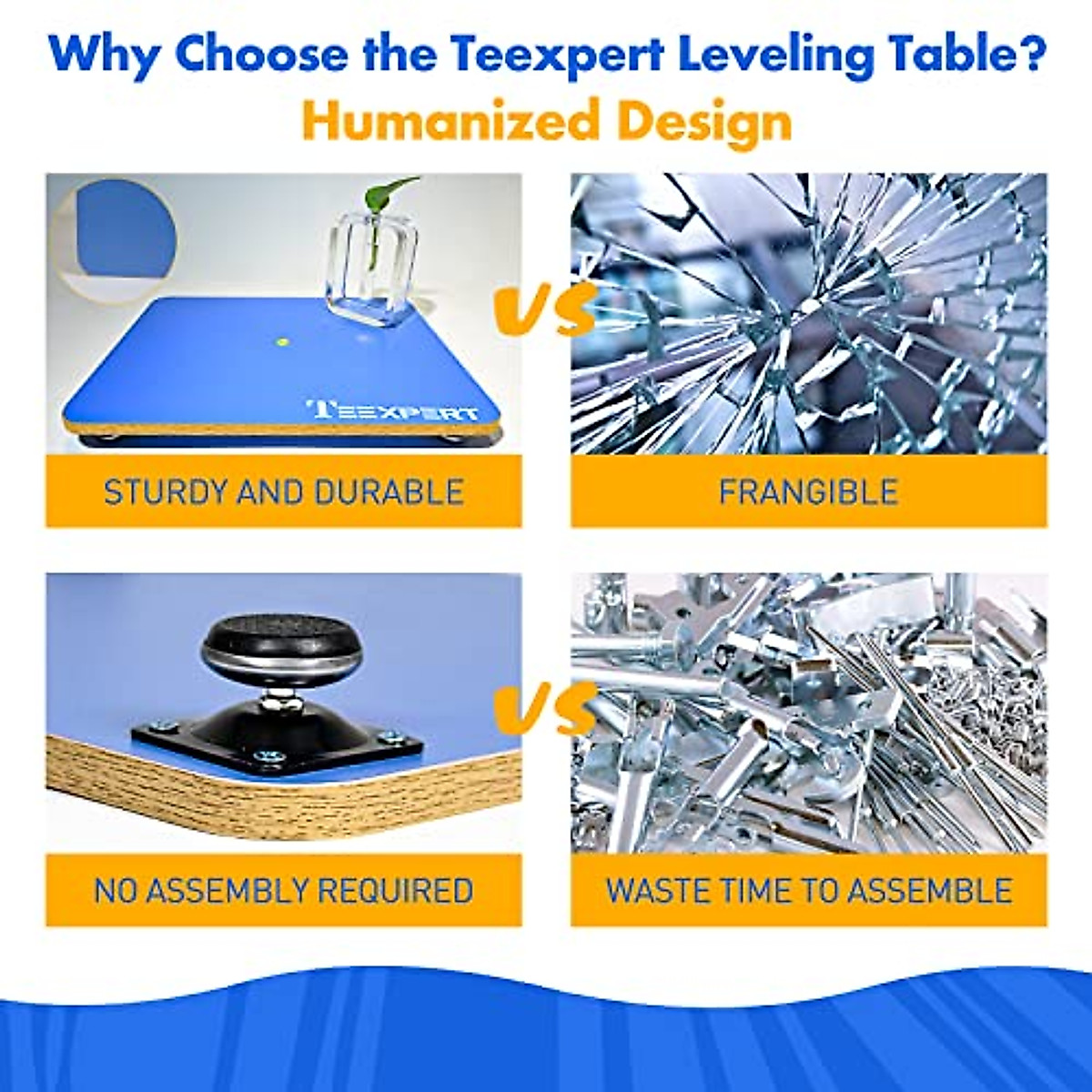 Teexpert Resin Leveling Table for Epoxy Resin, 16''x 12'' Adjustable Epoxy Resin Leveling Board, Multipurpose Self Leveling Resin Crafts Table Resin Accessories Supplies and Acrylic Pouring Tools