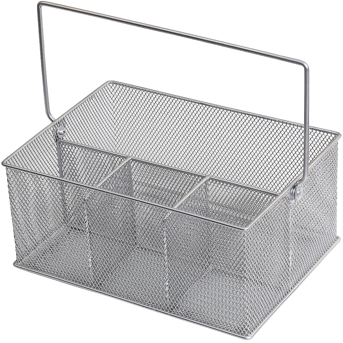 YBM HOME Mesh Silver Condiment Caddy / Kitchen Supply, Utensil, Napkin Holder (w'7 L'9.1/4 Depth 4'3/8 Inch) 1151M (1)