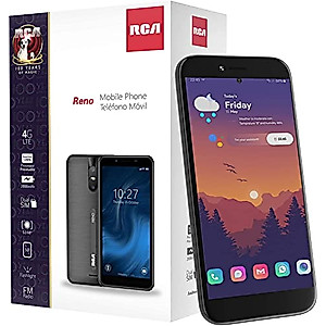 RCA Reno Smartphone, 4G LTE, 16GB, Android 11, Black - GSM Unlocked, 5.0-inch