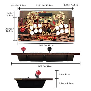 Intec Gaming Genesis Fighting Stick for Arcade1Up Cabinet, Play SEGA Genesis on Cabinet, Plug cartridge and Play, Work as a Genesis console, IntecGaming Modded Joysticks Designed for Arcade1Up