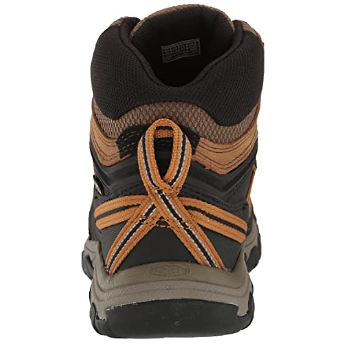 KEEN Men's Ridge Flex Mid Height Waterproof Hiking Boots, Bison/Golden Brown, 11.5 Wide