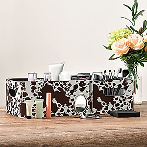xigua Cow Print Storage Bins Set of 2,Collapsible Storage Cube Home Decor Storage Baskets Organizer for Toys Books Shelves Closet Laundry Nursery