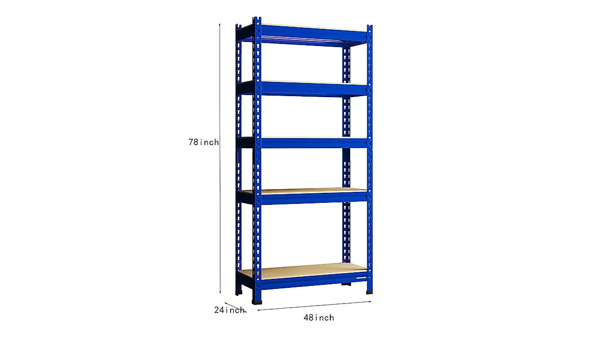 5-Tier Adjustable Utility Shelves for Organized Storage