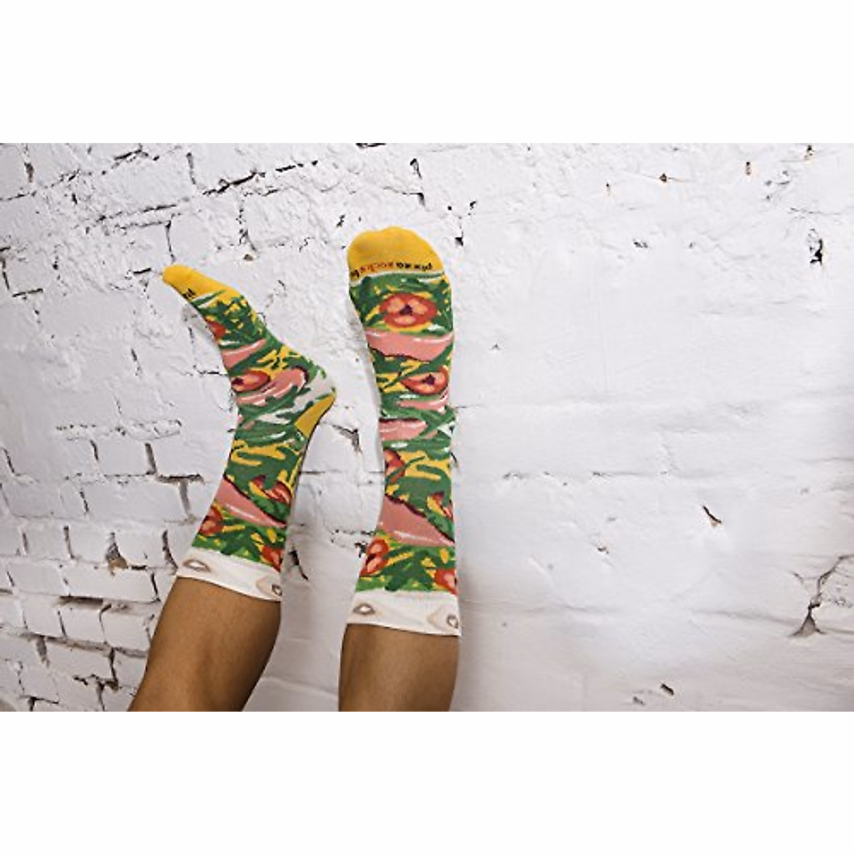 PIZZA SOCKS BOX 4 pairs MIX Hawaii Italian Vege Cotton Socks S Made In EU