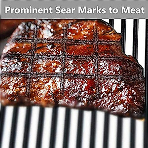 SafBbcue 17" Cast Iron Grates and Heat Plates Burners for Nexgrill 720-0830H, 720-0670A, 720-0783E, 720-0888N, Kenmore 41516106210 415.16106210 Gas Grill