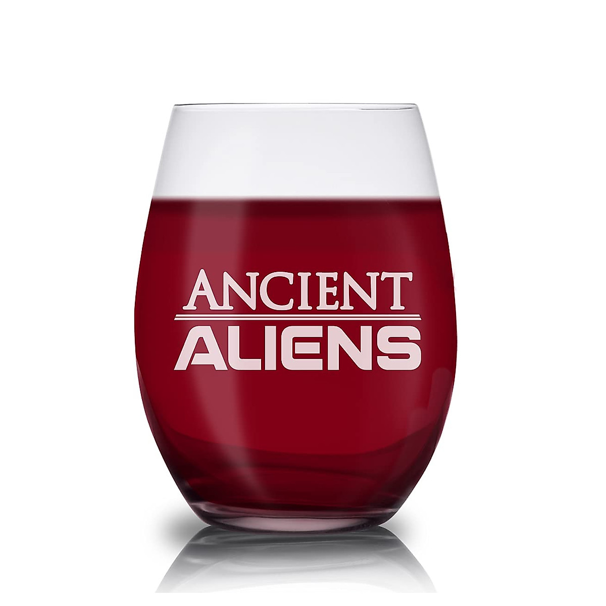 Ancient Aliens HISTORY Logo Laser Engraved Stemless Wine Glass - Officially Licensed