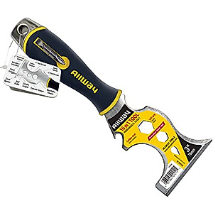ALLWAY DSXG16 Soft Grip 16-in-1 Painter's Multi Tool with Hammer End and 2 Screwdriver Bits