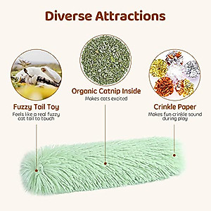 Potaroma Cat Toys Cat Pillows, 3 Pack Soft and Durable Crinkle Sound Catnip Toys, Interactive Cat Kicker Toys for Indoor Cats, Promotes Kitten Exercise