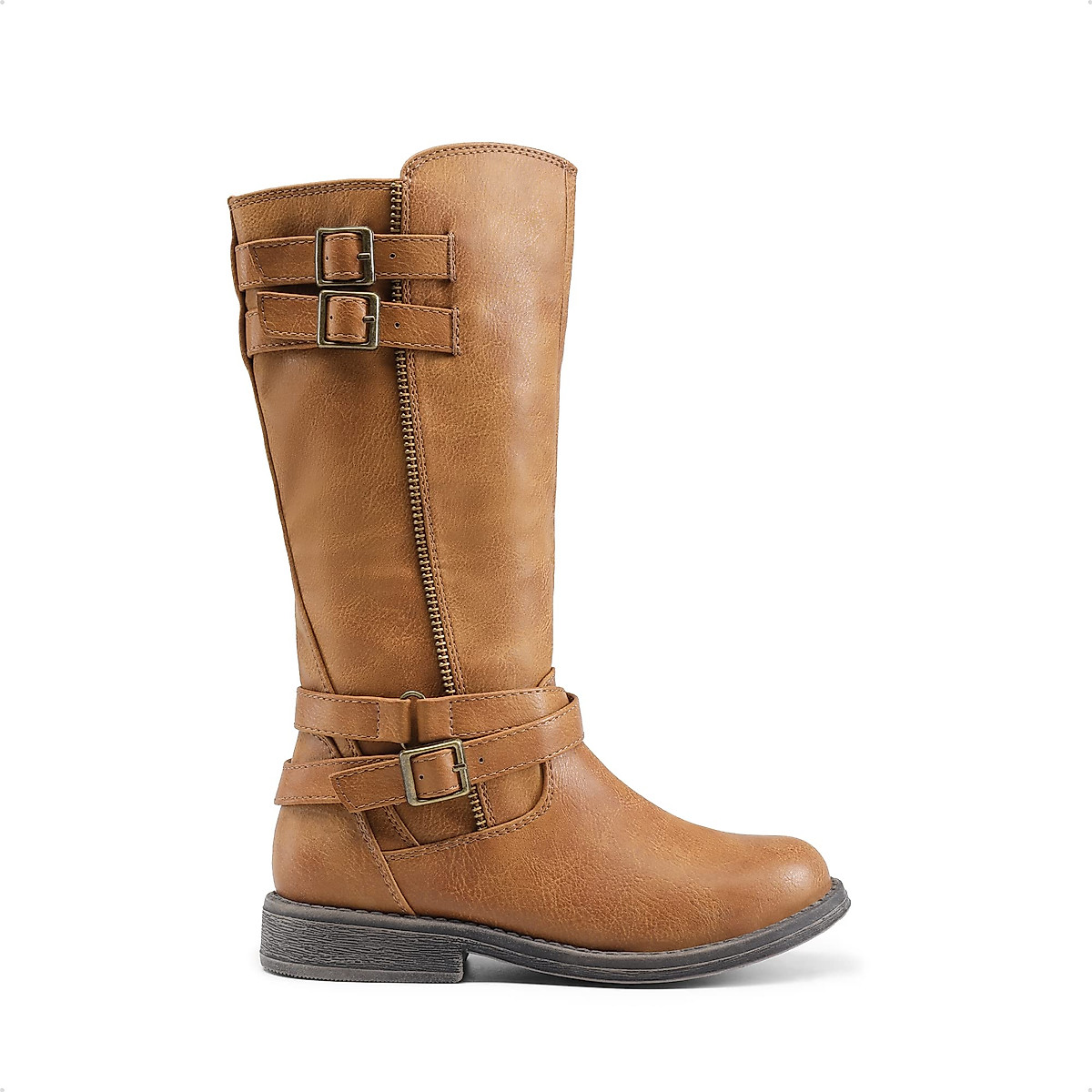 DREAM PAIRS Girls Knee High Fashion Riding Boots for Toddler/Little Kid/Big Kid,Size 2 Little Kid,Tan/03,LUCKID