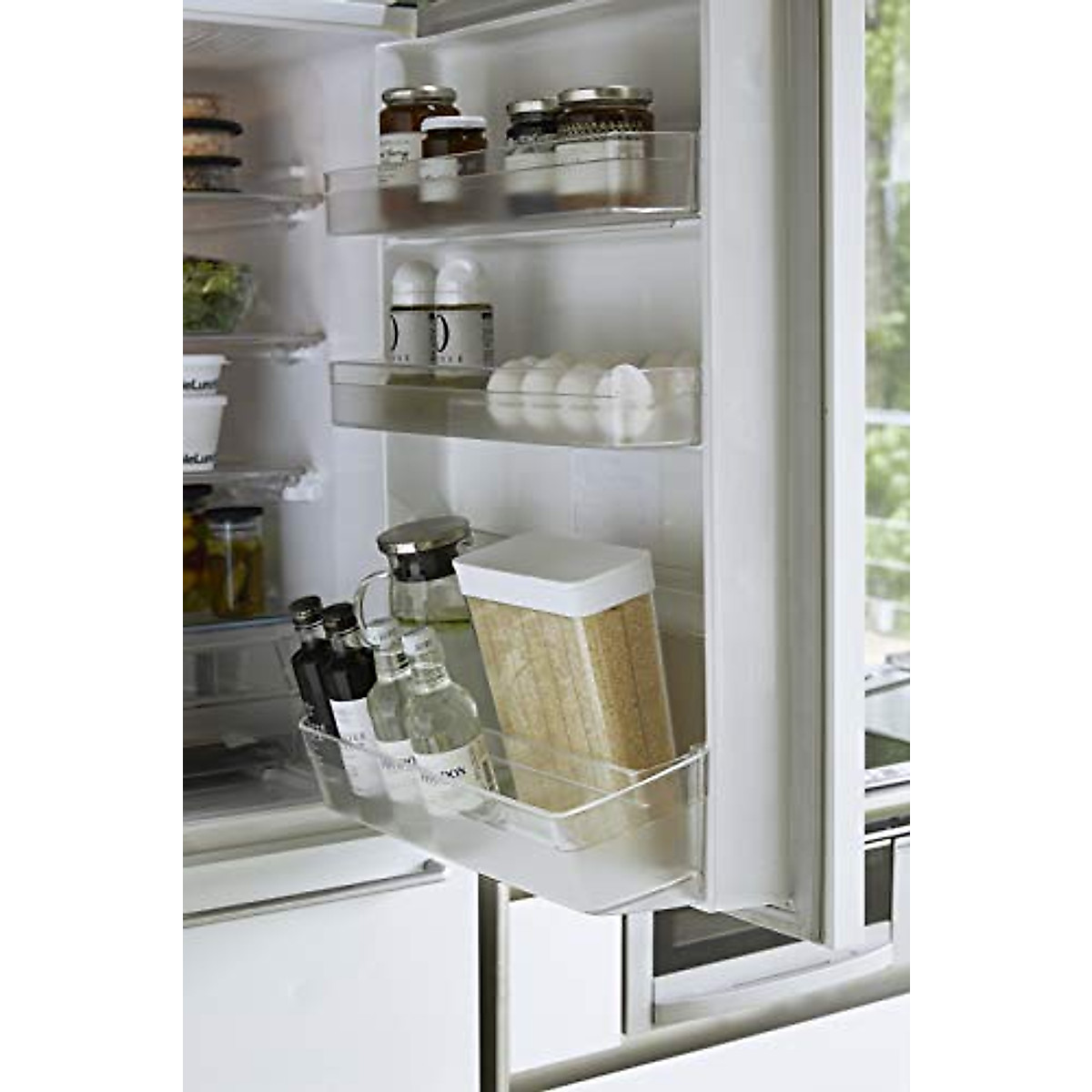 Yamazaki Home Tower Grain Container food storage and organization sets, One Size, White