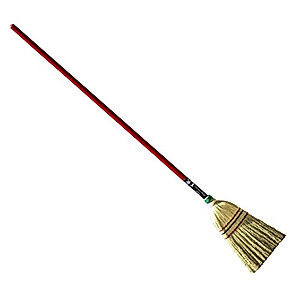 Authentic Hand Made All Broomcorn Broom, Long Handle Small Broom Head (48-Inch/Parlor)