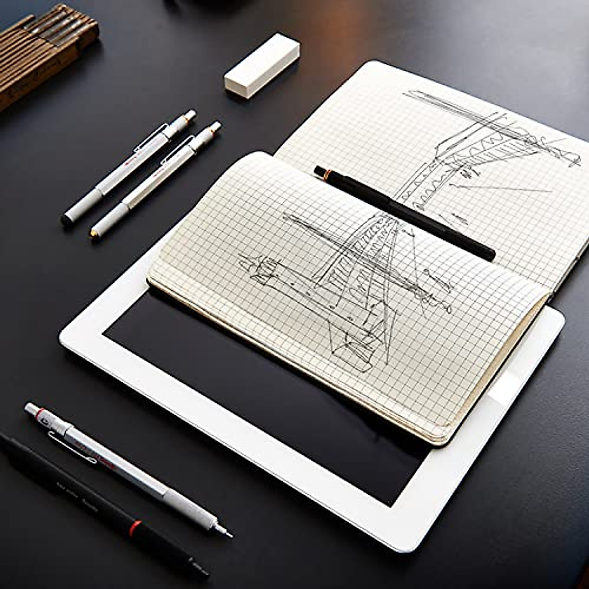 rOtring 800 Retractable Mechanical Pencil, 0.5 mm, Black Barrel (1904447)