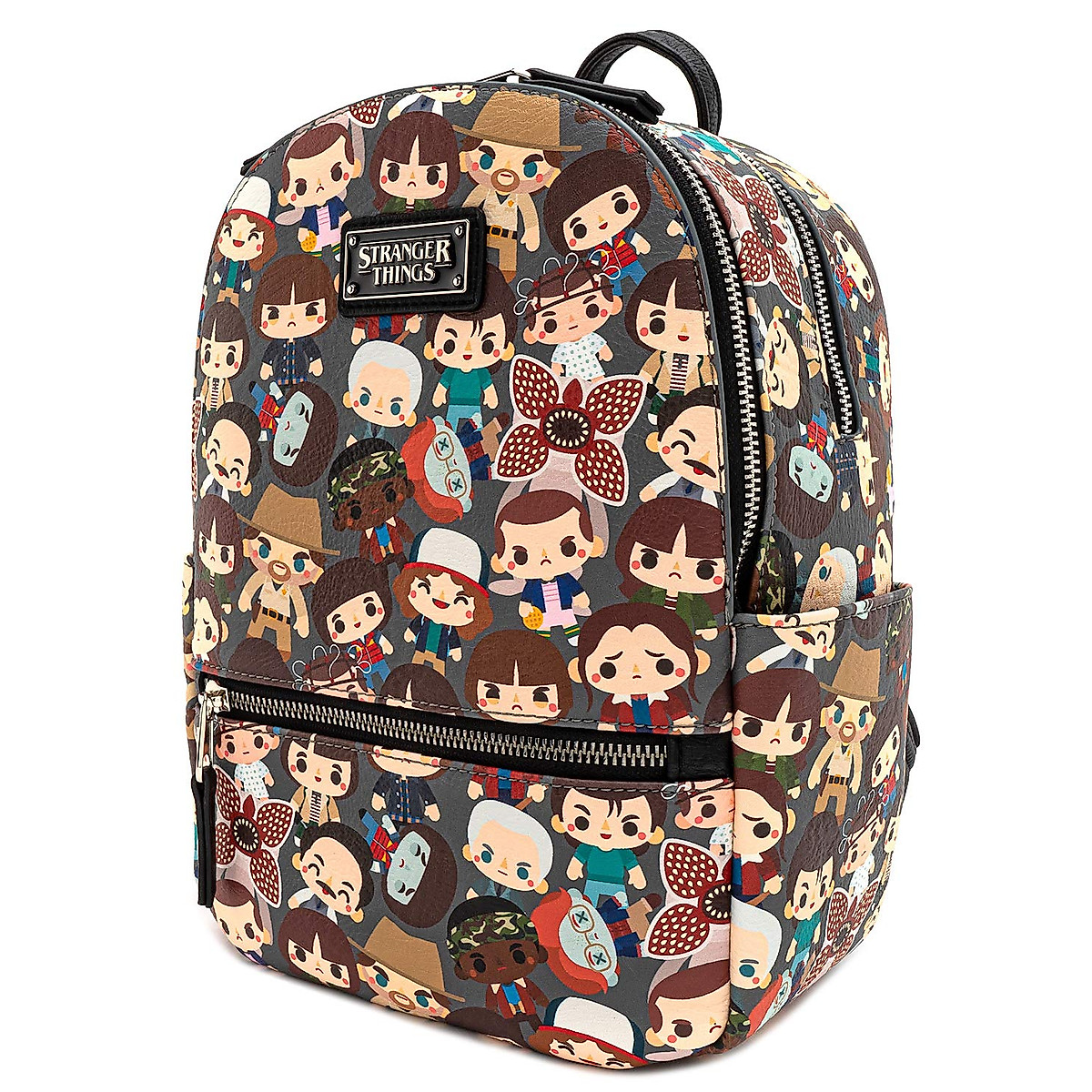 Loungefly Stranger Things Baby Characters Chibi All Over Print Mini Backpack