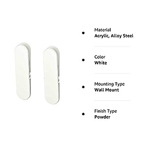 Ikea Pegboard Accessories (Clip) - Pack of 2, White, 0.5 Quart, IKEAOPC6J127