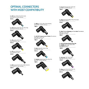 90w Universal Ac Laptop Charger Power Adapter Replacement for Hp Compaq Dell Acer Asus Toshiba IBM Lenovo Samsung Sony Fujitsu Notebook Ultrabook
