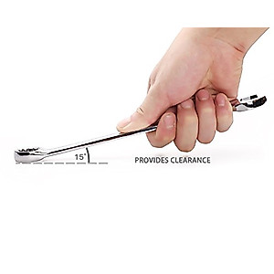 14-Piece Premium Extra Long Large Size SAE Inch Combination Wrench Set, Fractional Sizes from 3/8” up to 1-1/4” with Roll-up Pouch | Chrome Vanadium Steel, Mirror Chrome Finish, Unique V-Groove Design