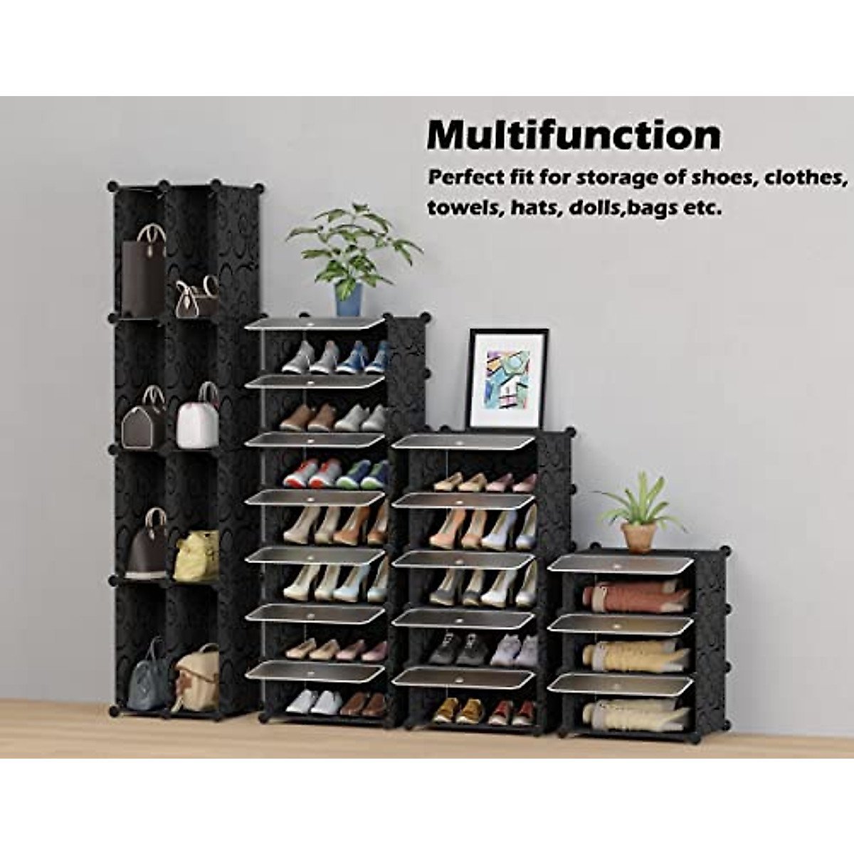 HOMIDEC Shoe Storage, 10-Tier Shoe Rack Organizer for Closet 20 Pair Narrow Shoes Shelf Cabinet for Entryway, Bedroom and Hallway