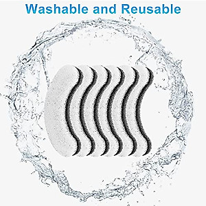 Replacement Premium Water Filter for NPET WF050 Transparent Water Fountain, Arc-Shaped, Washable Pet Fountain Filters with Triple Filtration System, 12 Pack