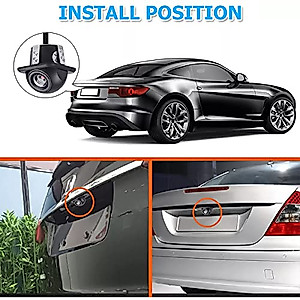 Backup Camera for Car, 12 LED Night Vision and 170° Wide Angle, Auto Rear View Reverse Camera, Waterproof Shockproof HD Parking Cameras, Universal for Cars, SUV, Van, Trucks, RV