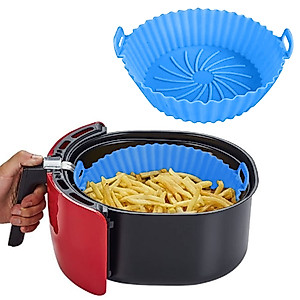 Air Fryer Silicone Liners, Foldable Airfryer Liners with Non-stick, Bpa Free, Highly Heat That Withstands up to 450°f Dishwasher Safe Cost Saving, Universal Air Fryer Basket for Oven Accessories