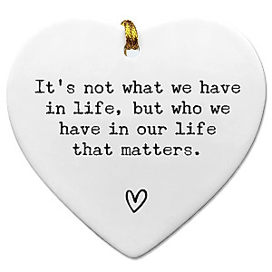 It's Not What We Have Friends Apart Gift Positive Message Gift Family Apart Best Friend Gift Thinking of You- 3 inch Flat Heart Ceramic with Gift Box