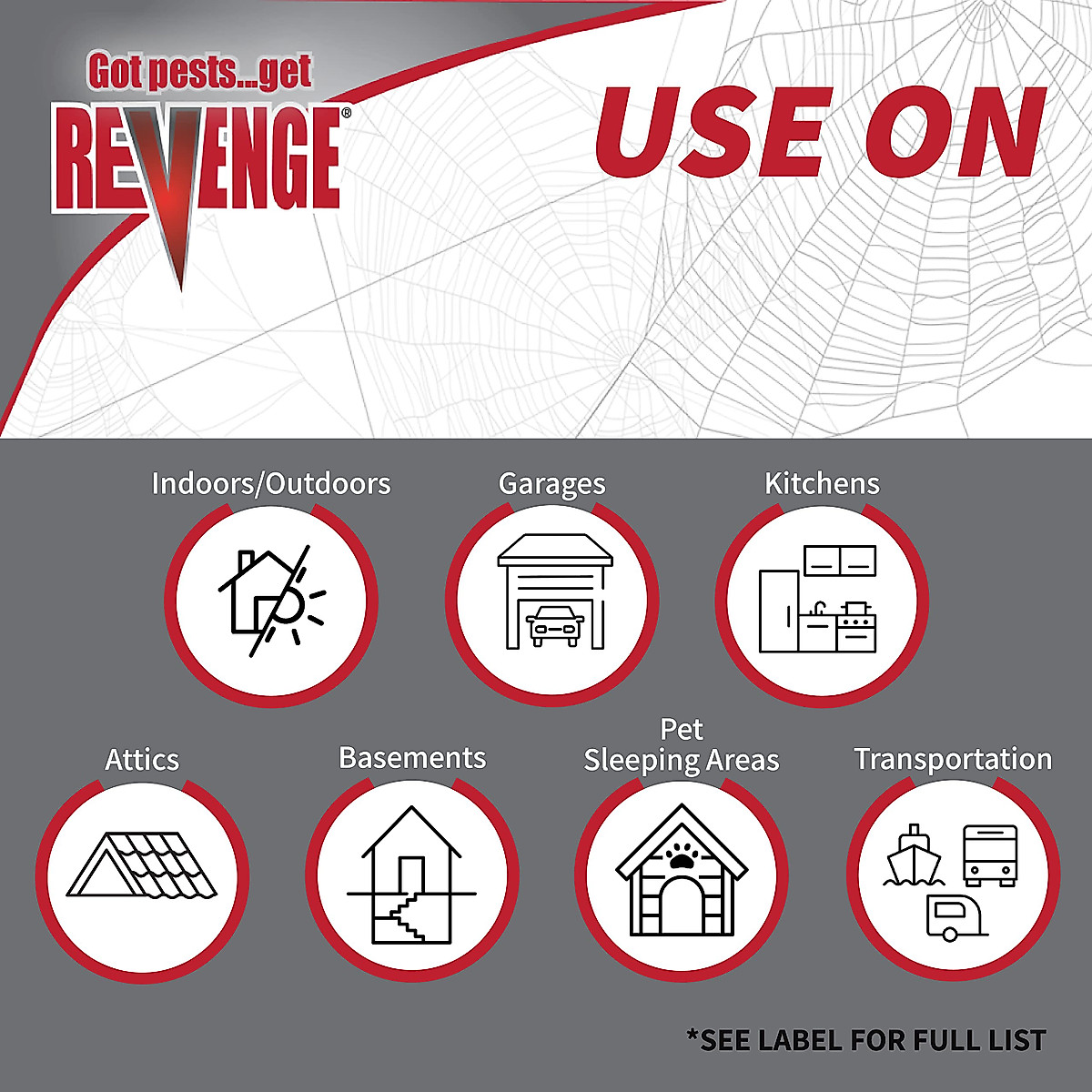 Bonide Revenge Spider Killer, 128 oz Ready-to-Use Spray, Long Lasting Odorless for Formula for Indoors and Outdoors