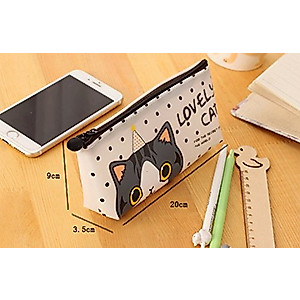 Set of 4 - ZICOME Adoarable Cat Style Memories Pastorable Pencil Case Coin Makeup Bag Purse Case