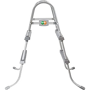 YUEWO 36" 2-Step Steel Frame Above Ground Swimming Pool Ladder with Non-Slip Plastic Steps for Entry and Exit System Swim Pools