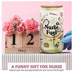 Nurse Gifts for Women - Gifts for Nurses - Nurse Appreciation Gifts - Nurse Week Gifts, Nursing Gifts, Nurses Gifts, Nursing Graduation Gifts, New Nurse Gifts - RN Gifts for Nurses - 16 Oz Can Glass