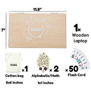 BEKILOLE My First Laptop Montessori Toddler Toys Perfect Toy Gifts 3 4 5 6 7 8 Boys Girls Birthday Gift, Fun Learning Preschool Learning Activities