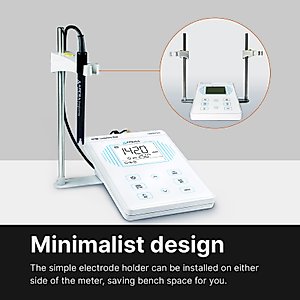 Apera Instruments AI502 EC700 Benchtop Lab Conductivity/Temperature Meter, Plastic, 1% F.S Accuracy, 0-200.0 mS/cm Range, 1-4 Points Auto Calibration