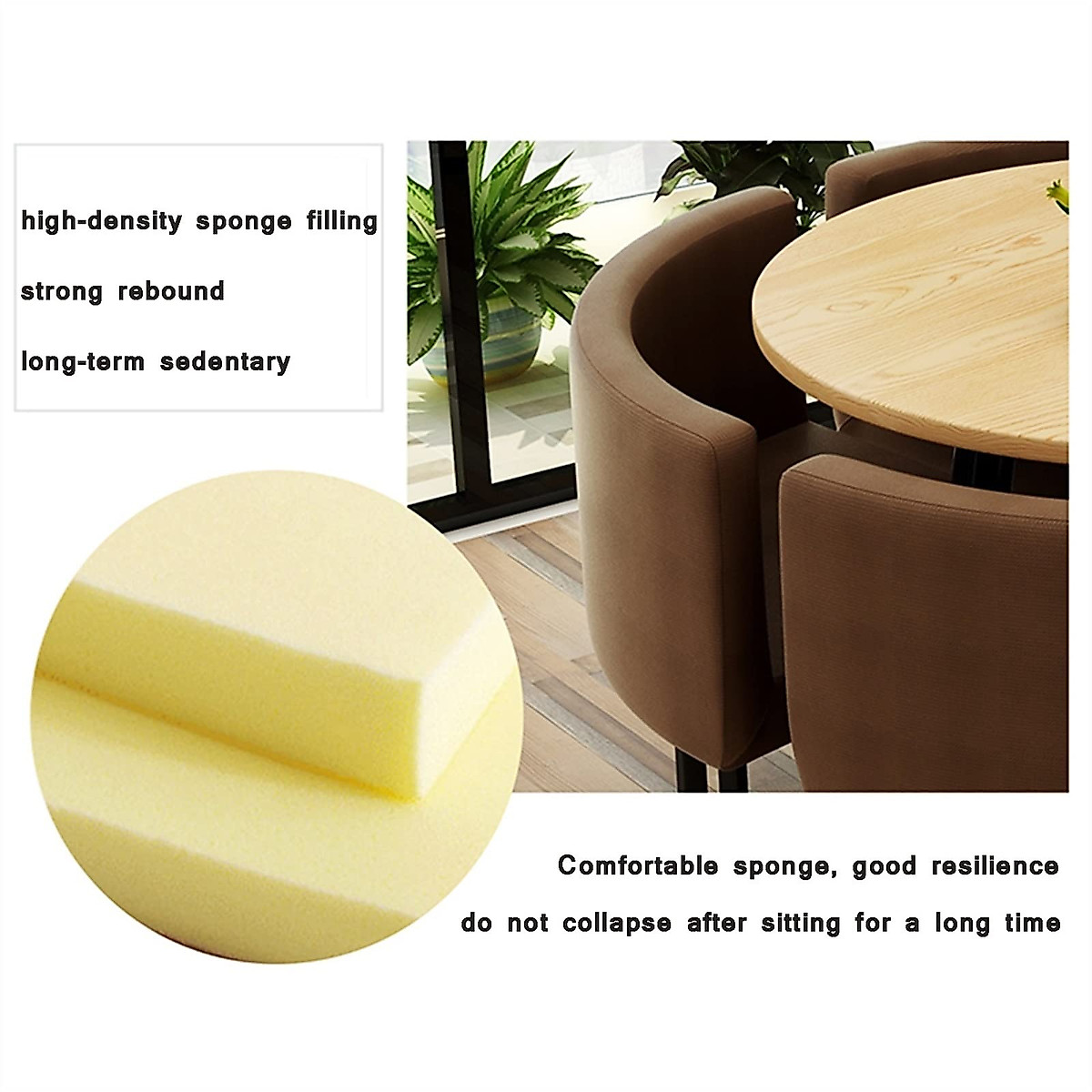 LSRY Home Dining Table, Conference Table, Modern Meeting Table, Reception Table, Round Training Seminar Table, Boardroom Desk, Compact Coffee Sofa Seat Office Lounge, Children Table for Crafts (Color