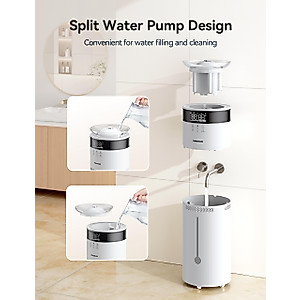 VAGKRI Humidifiers for Large Room, 18L Ultrasonic Cool Mist Humidifier for Home 1200 sq ft, 5 Mist Levels, Auto Mode, Whole House Humidifiers with 2 Extended Tube Quiet Humidifiers for Baby Home Plant