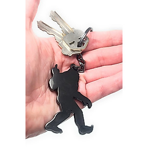 Vinylcation Bigfoot Keychain and Bottle Opener – Bigfoot with Middle Finger Key Ring for Zippers, Handbag, Purse, Keys, Clutch, or Backpack – Funny Novelty Key Chain - Bigfoot Gift