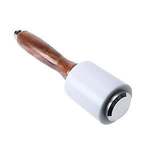 LuckyHigh 2 Type Nylon Hammers Leather Carving Mallets Wood Handle for DIY Stamping Sew Leather Cowhide (2 Pack)