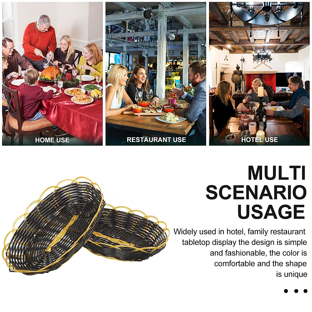 BESPORTBLE Food Storage Basket Picnic Container 6pcs Basket Zero Tray Fries Candy Plate Plastic Food Basket Countertop Fruit Holder